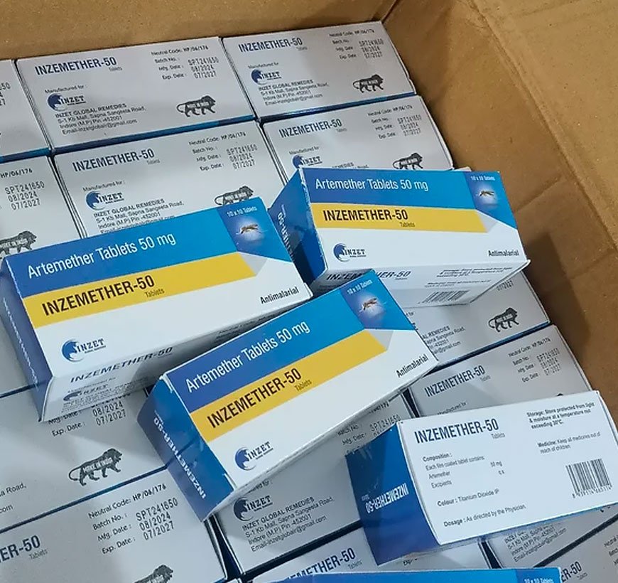 Inzemether-50 | Artemether Tablets 50mg – 10×10 100 Pills by Inzet ...